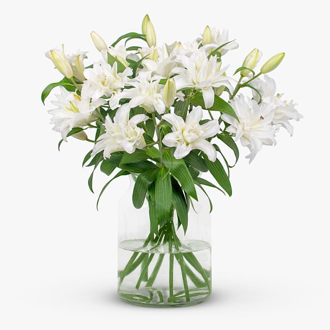 White Double-Lillies | Haute Florist